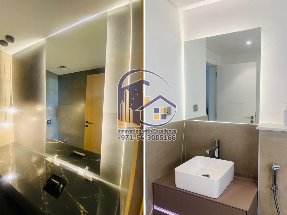 Office Glass Partition in Dubai, Shower Mirror Works 054-3085166